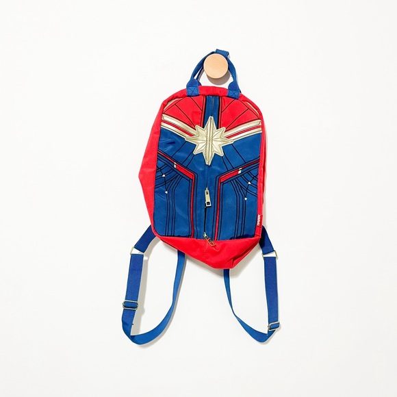 Disney | Accessories | Captain Marvel Reversible Backpack Like New ...